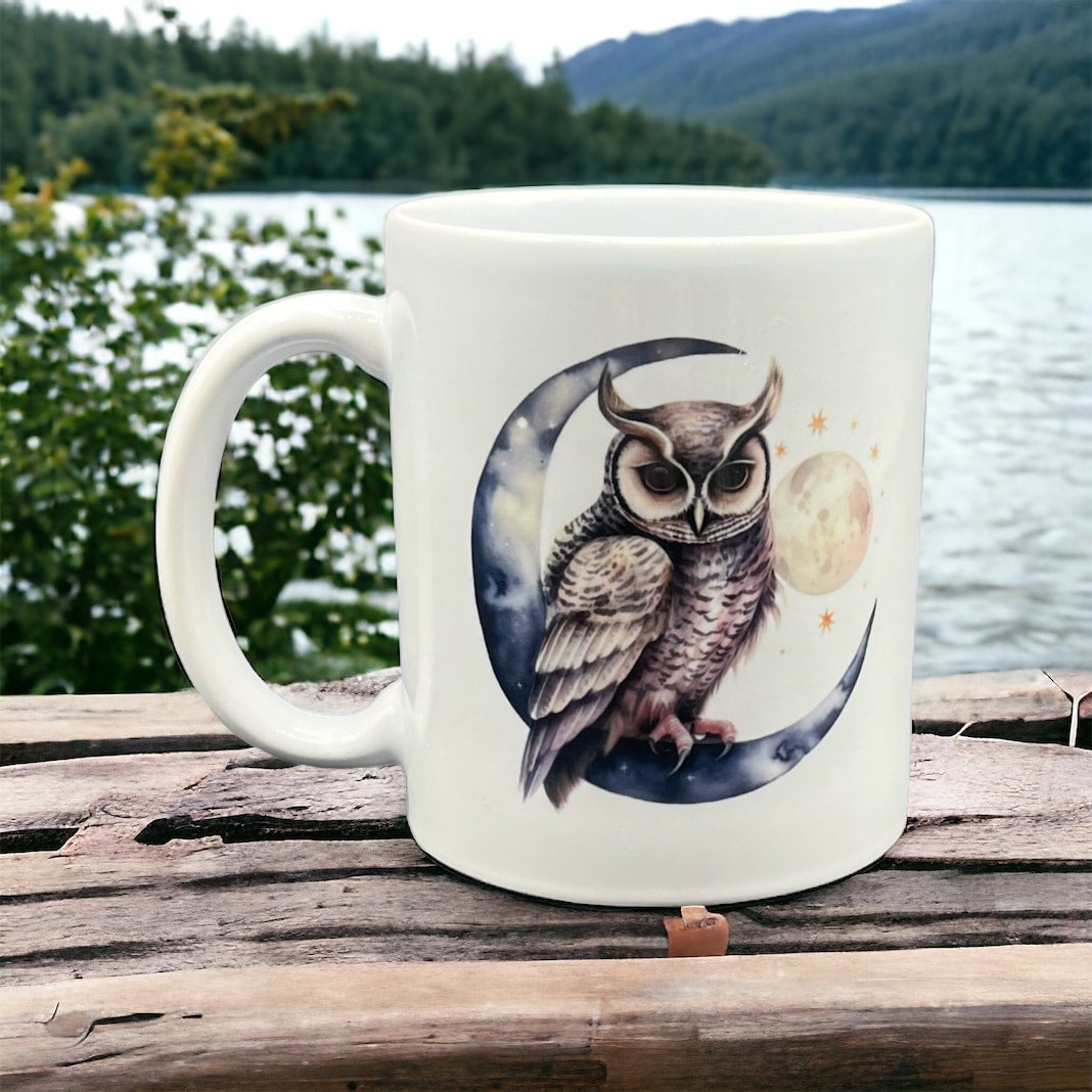 Whispering Moonlight Owl Coffee Mug | Wicked Wonders Shop