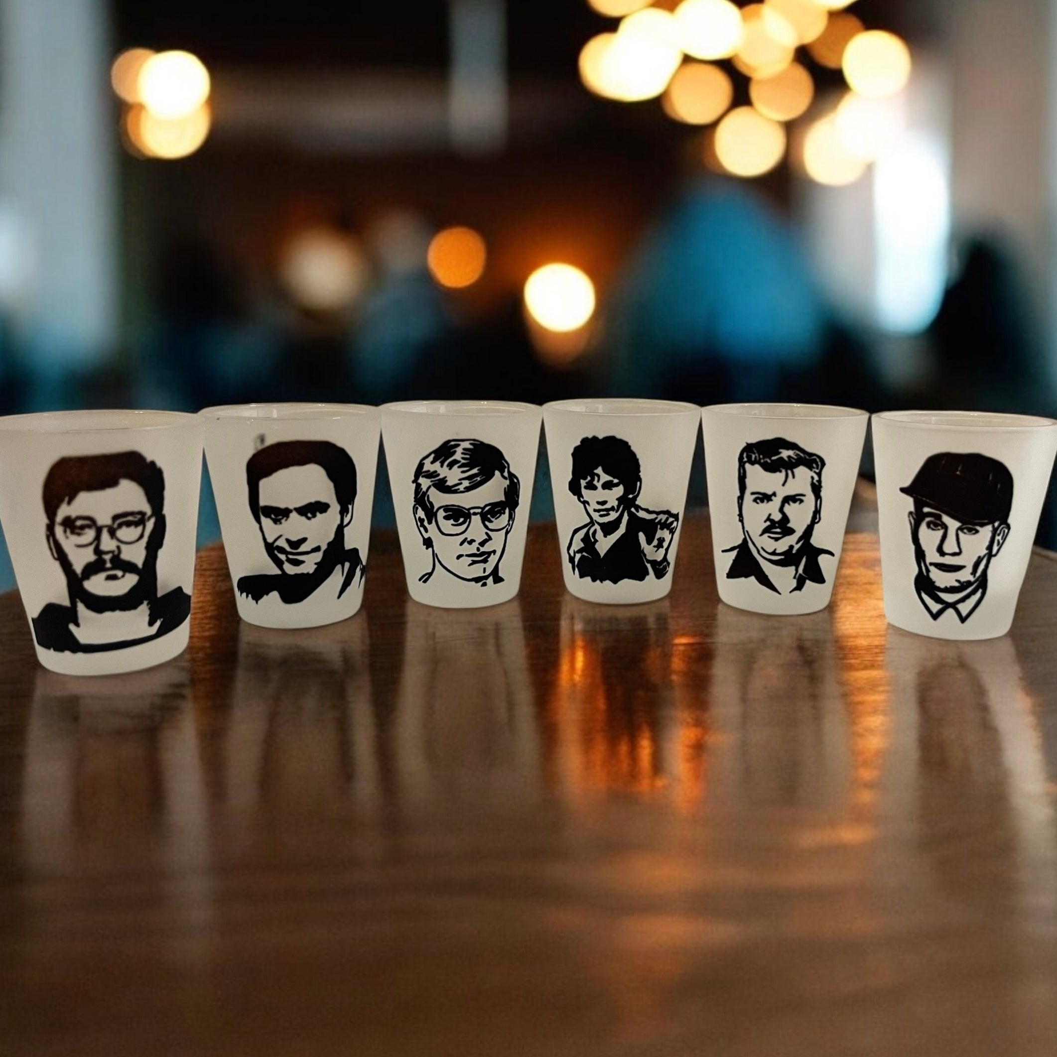 Frosted Serial Killer Shot Glass Set | Wicked Wonders Shop